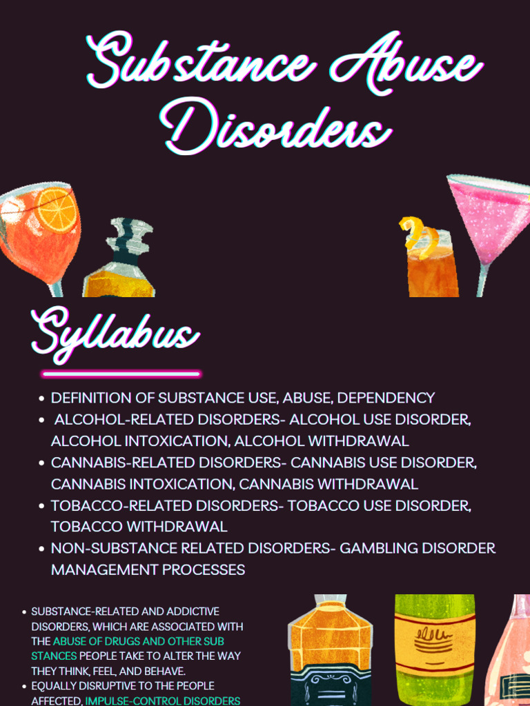 Substance Abuse Disorders | PDF | Substance Abuse | Mental Disorder