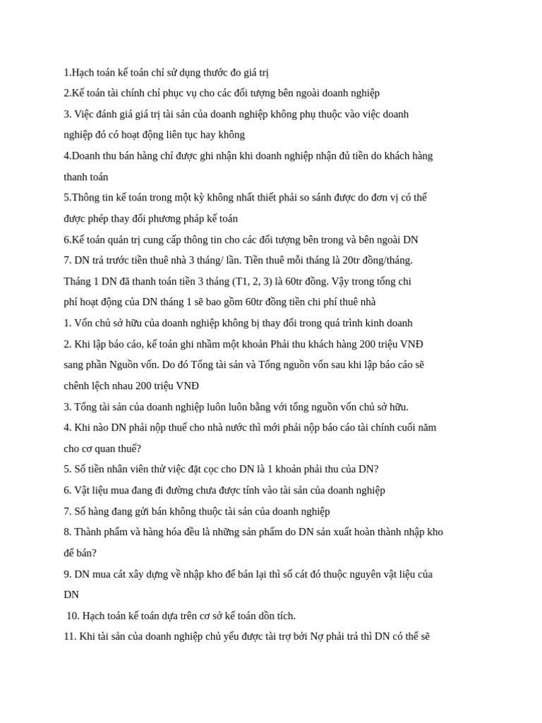 Đúng Sai NLKT | PDF