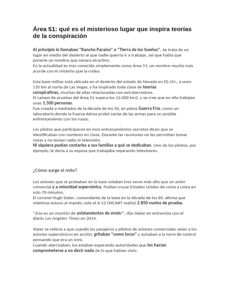 Área 51 | PDF | Aeronave | Aviación