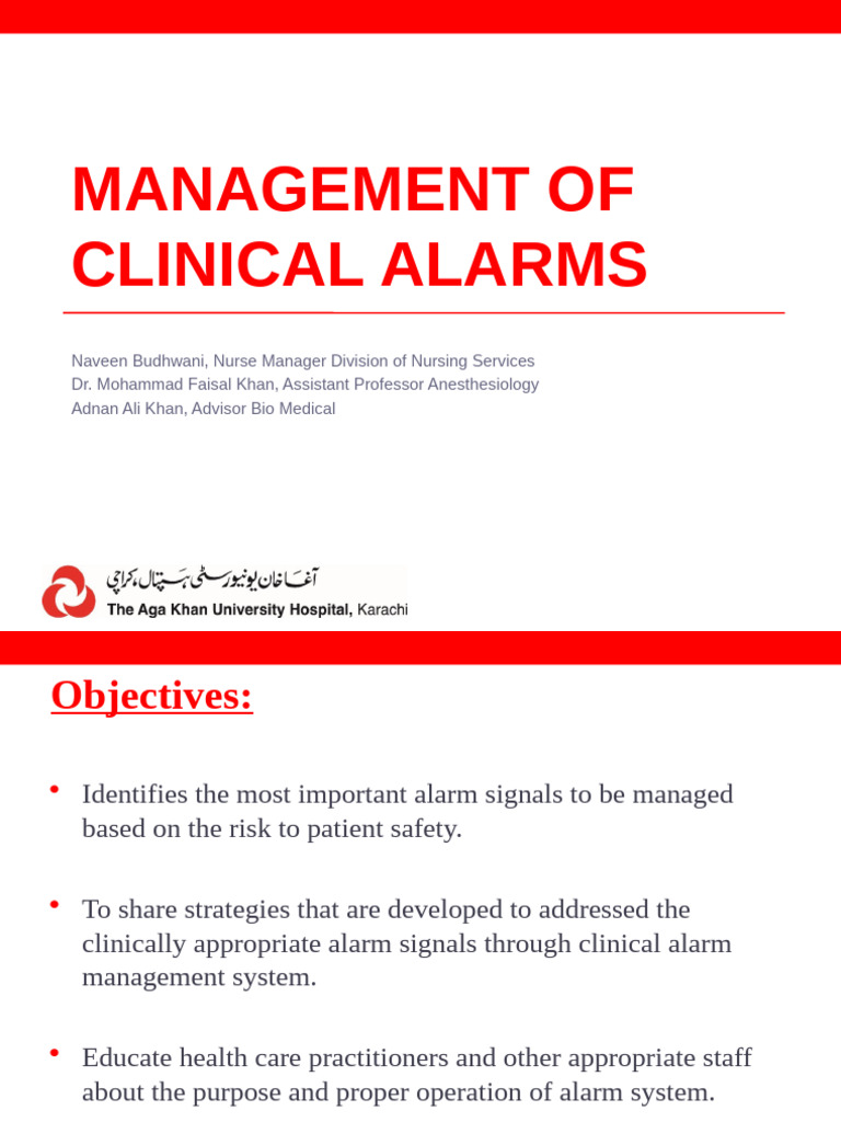 Management of Clinical Alarm, 2024 | PDF | Monitoring (Medicine ...