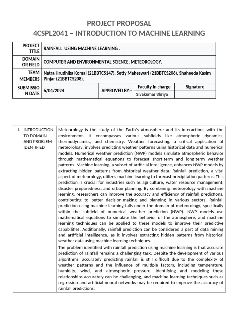 4cspl2041 - Introduction To Machine Learning | PDF | Numerical Weather ...