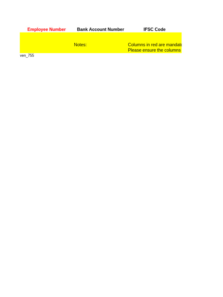 Employee Bank Details | PDF