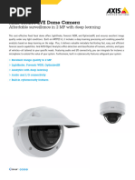 Datasheet Axis p3265 LV Dome Camera en US 432180 | PDF | Camera | Video