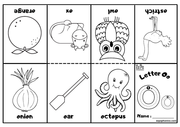 O Letter Mini Coloring Book | PDF