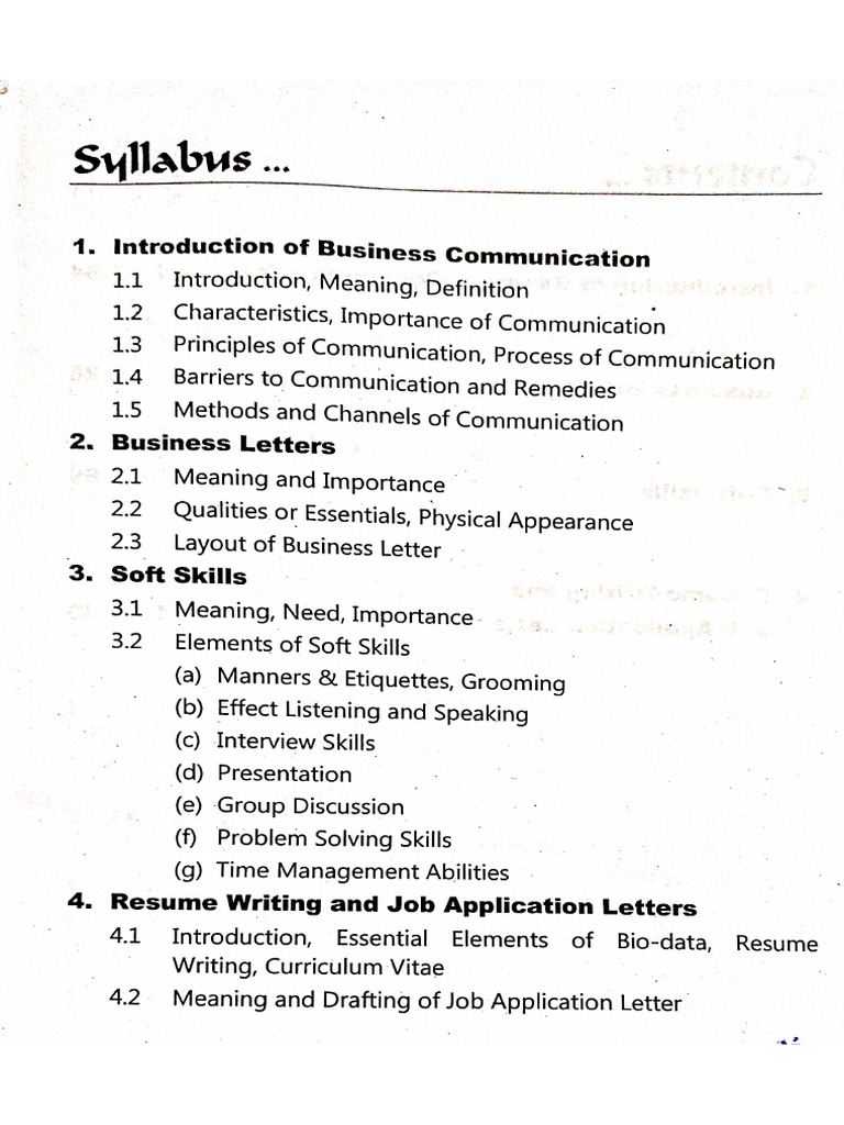 SYBCom Sem-III Business Communication Notes | PDF
