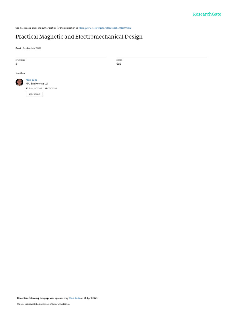 Practical Magnetic Electromechanical Design Book Reduced | PDF ...