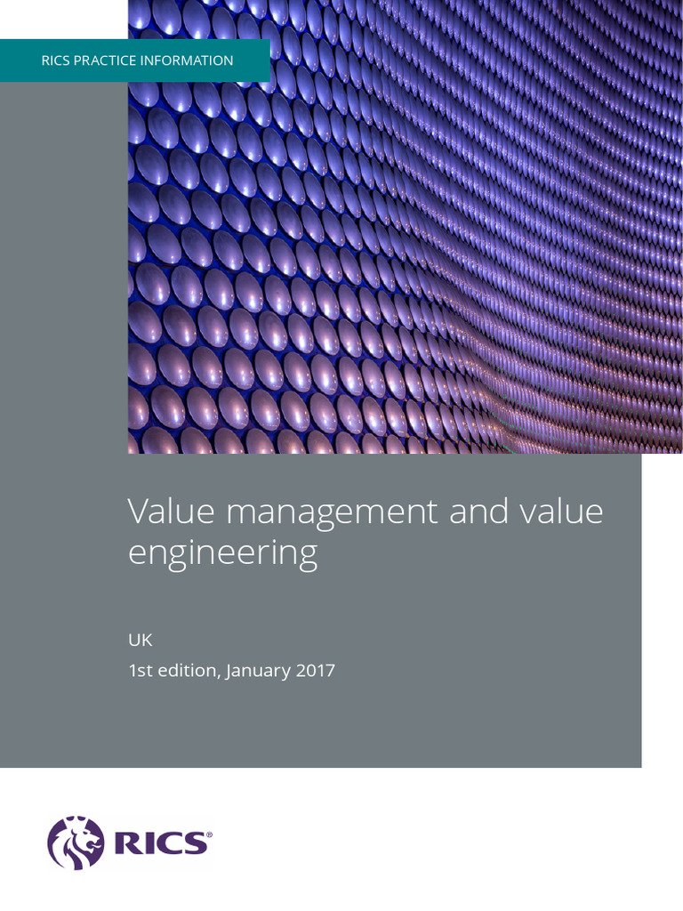 value_management_and_value_engineering_1st_edition_rics | PDF | Building Information Modeling