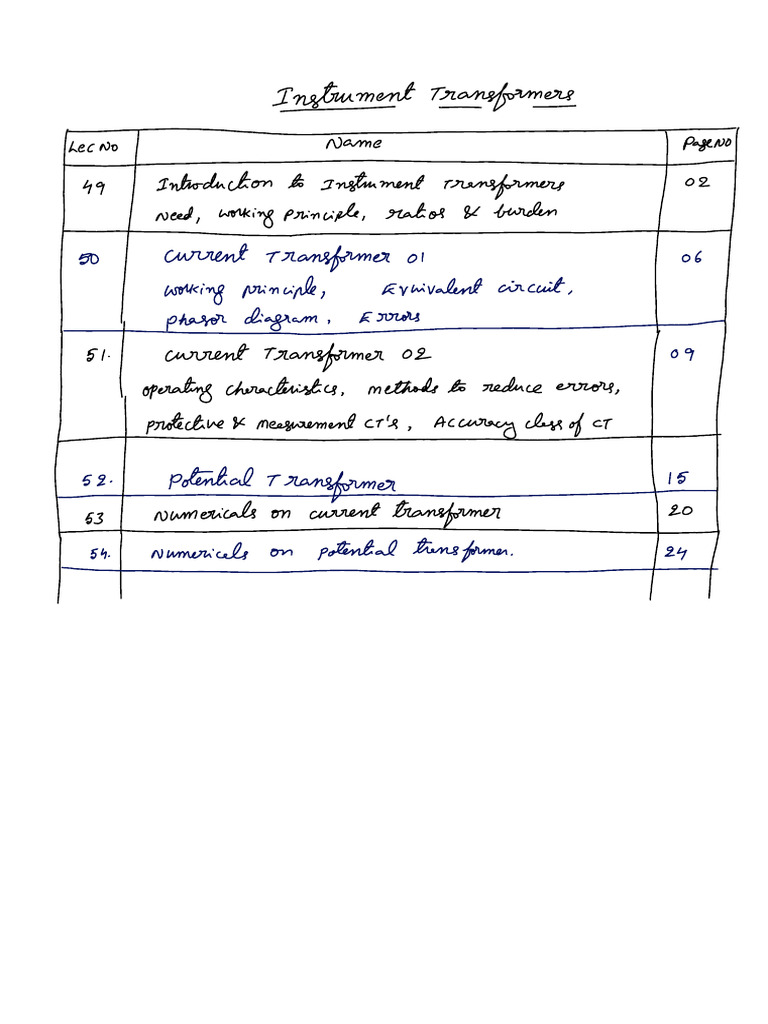 ME49-54 Instrument Transformers | PDF