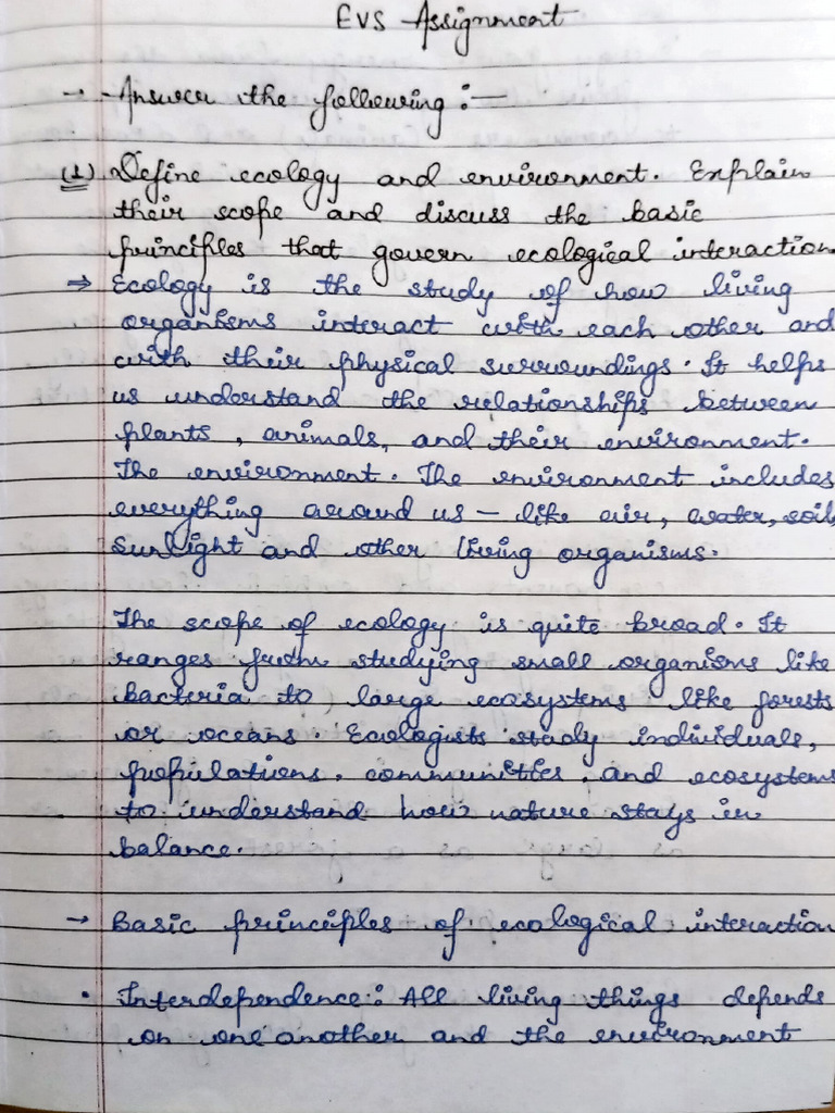 EVS Assignment 01 | PDF