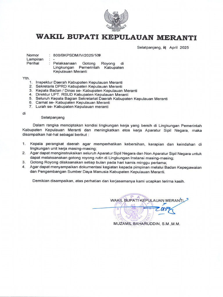 Contoh Surat Edaran | PDF