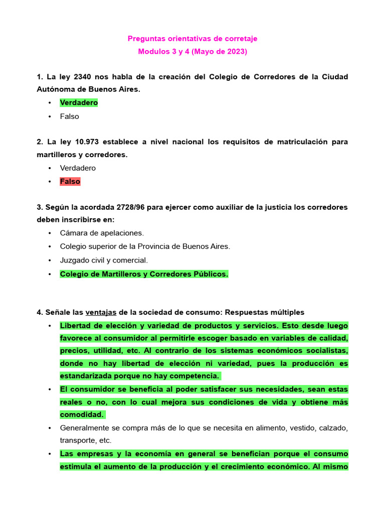 Corretaje M3 y M4 | PDF | Mercado (economía) | Oferta (economía)