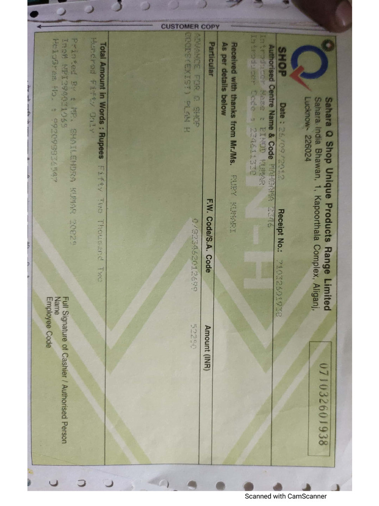 Sahara Certificate of Binod Mama-1-18 | PDF