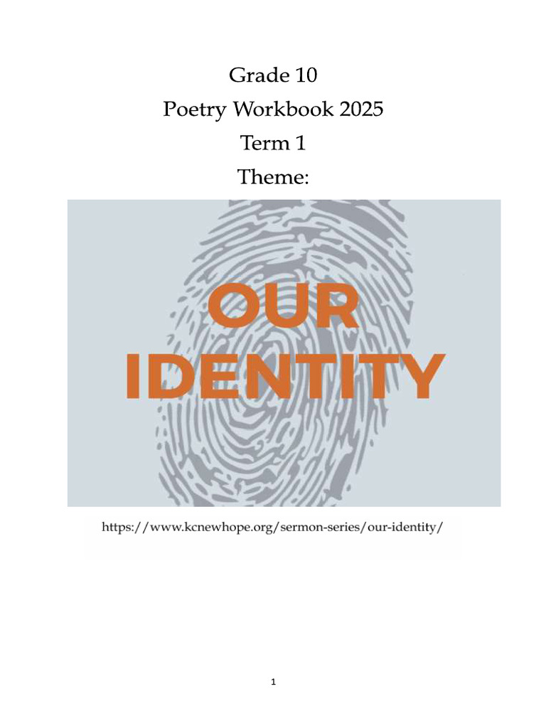 Poetry Workbook With Answers | PDF