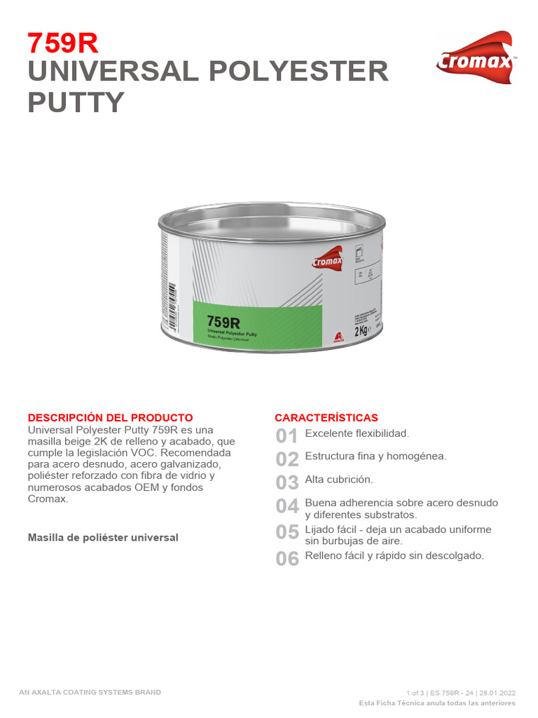 Ficha Tècnica CROMAX | PDF | Materiales