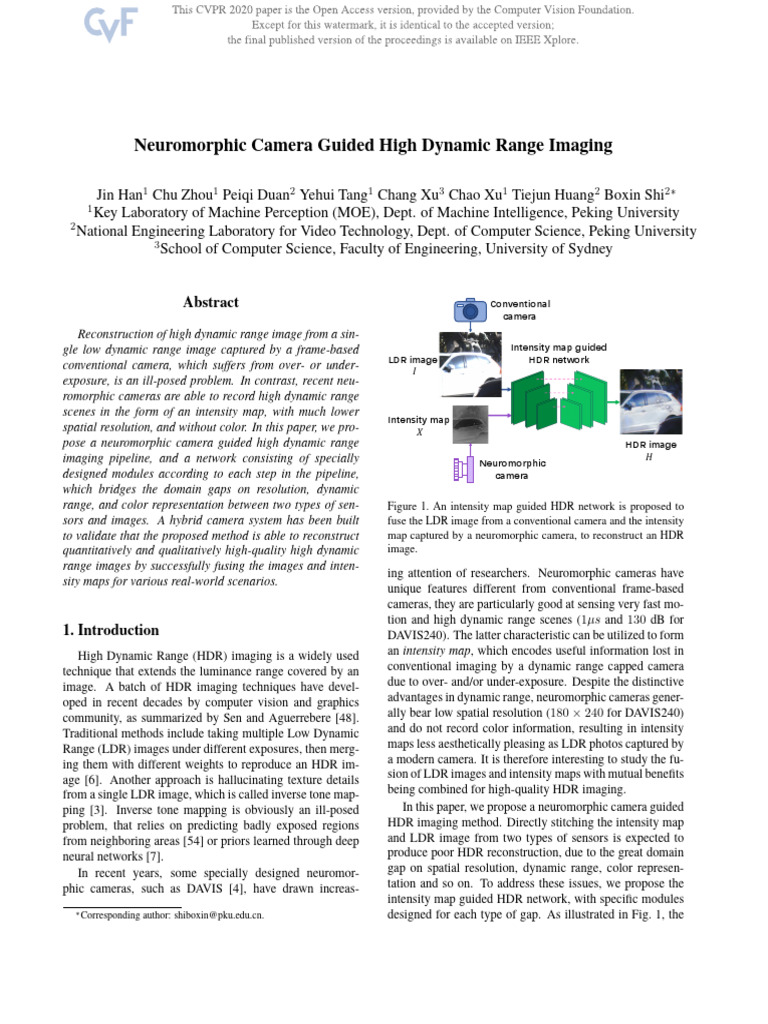 Han Neuromorphic Camera Guided High Dynamic Range Imaging CVPR 2020 Paper | PDF | Imaging ...