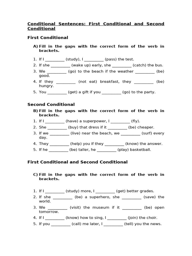 Conditional Sentences | PDF