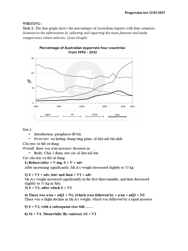Writing Task 1 Test | PDF