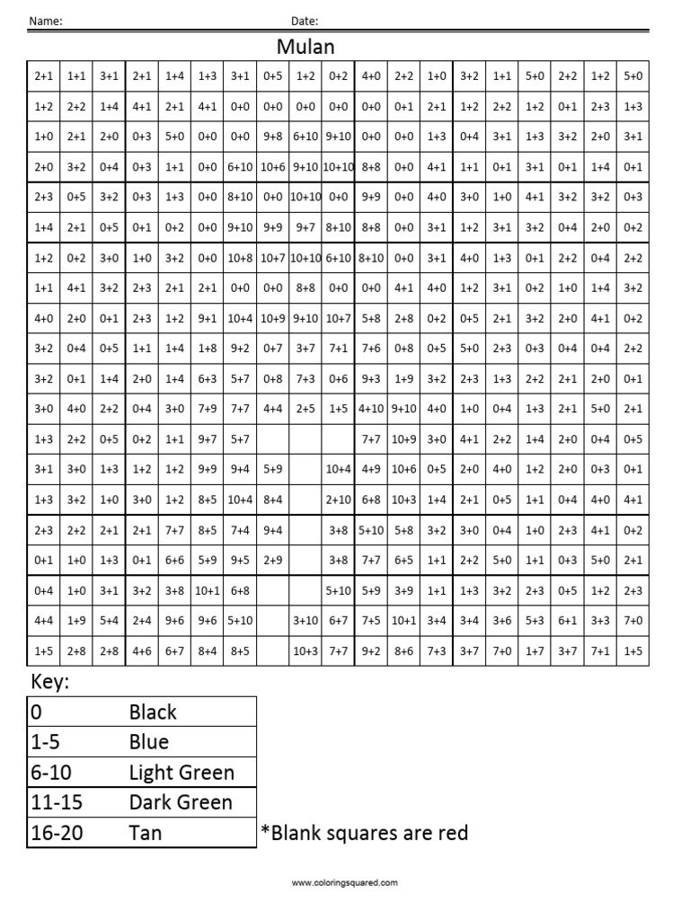 AS11-Mulan-Addition-clear-Disney-Princess-Math-Coloring-pages | PDF