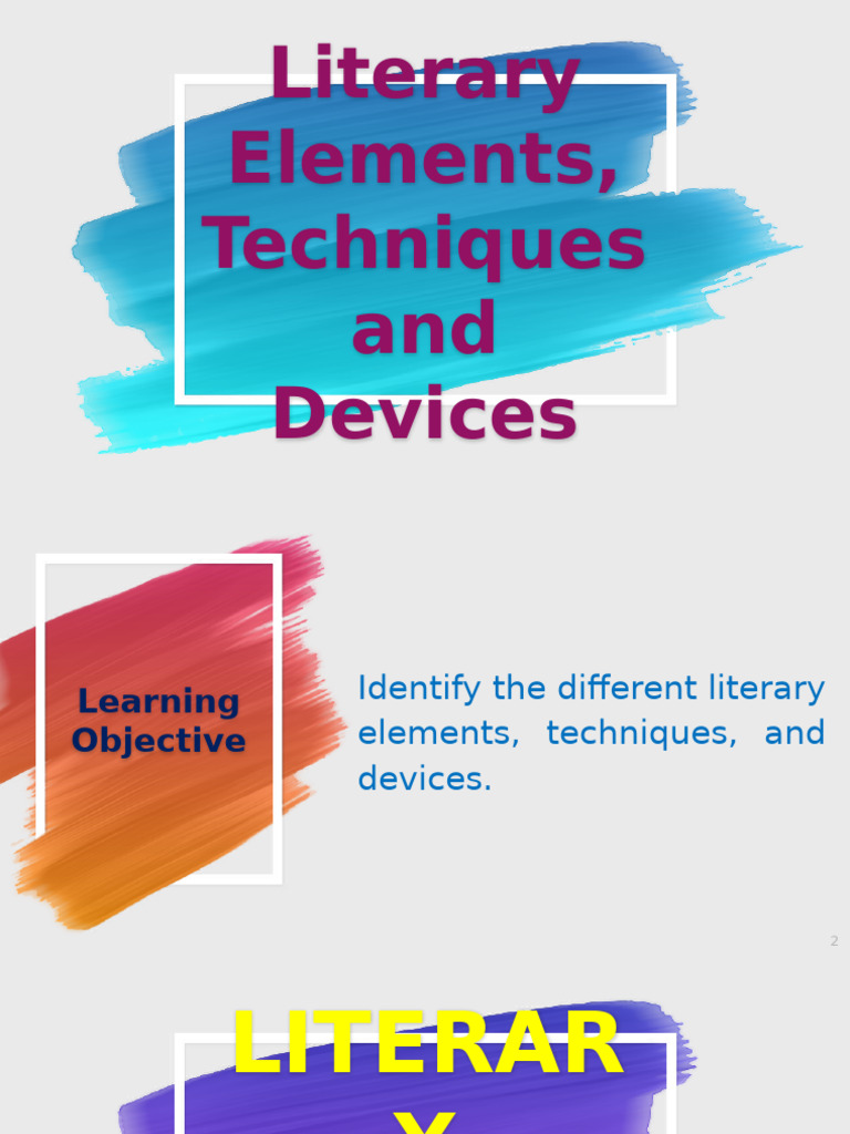 21st-Literary Elements, Techniques, and Devices | PDF | Plot (Narrative) | Narration