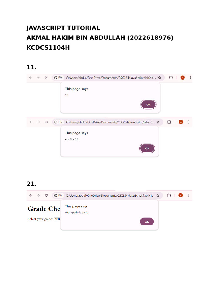 Javascript Tutorial | PDF