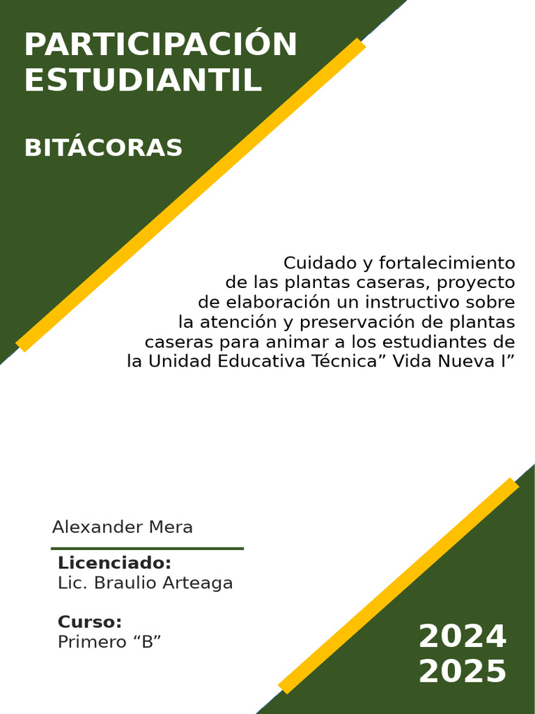 Portada Formal Verde | PDF