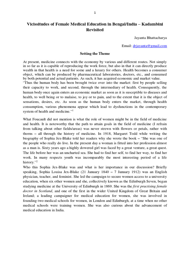 Vicissitudes of Female Medical Education | PDF | Midwife | Midwifery