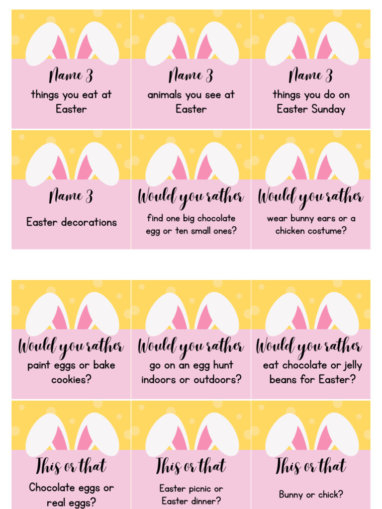 Easter Speaking Cards | PDF