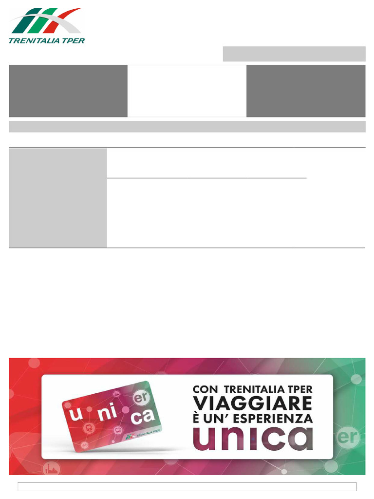 Trenitalia Tper Regional Ticket Info | PDF