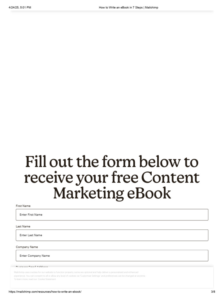 How To Write An Ebook in 7 Steps - Mailchimp | PDF