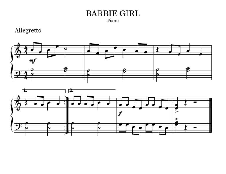 Barbie Girl | PDF