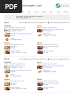 70g Protein Diet Menu Plan | PDF | Lunch | Foods