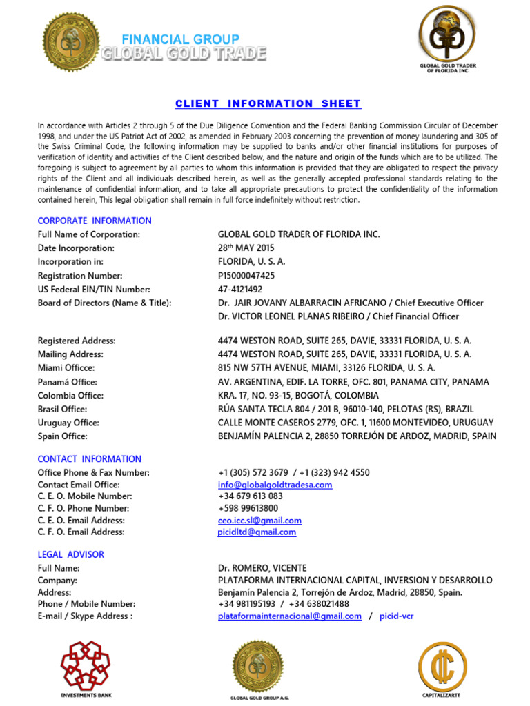 Cis-Board Global Gold Trader | PDF | Business