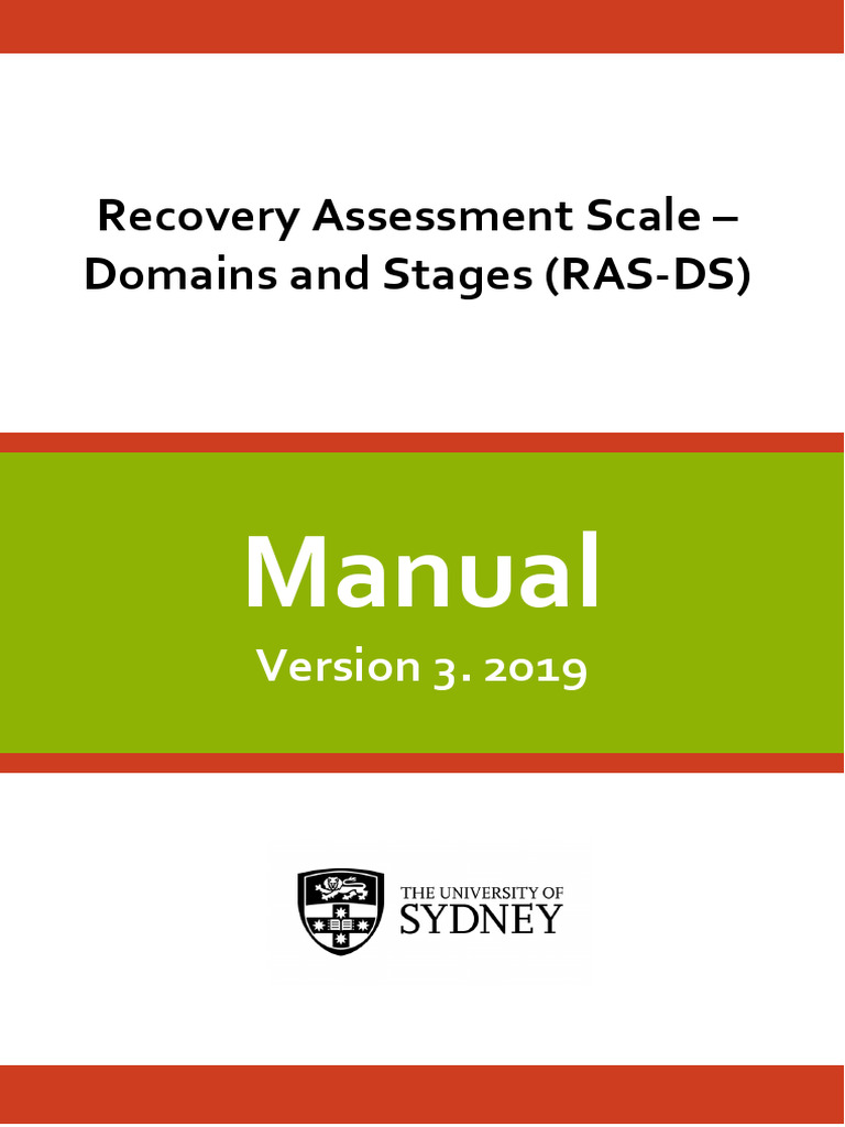 RASDS Manual Version 3 2019 FINAL | PDF | Psychometrics | Mental Health