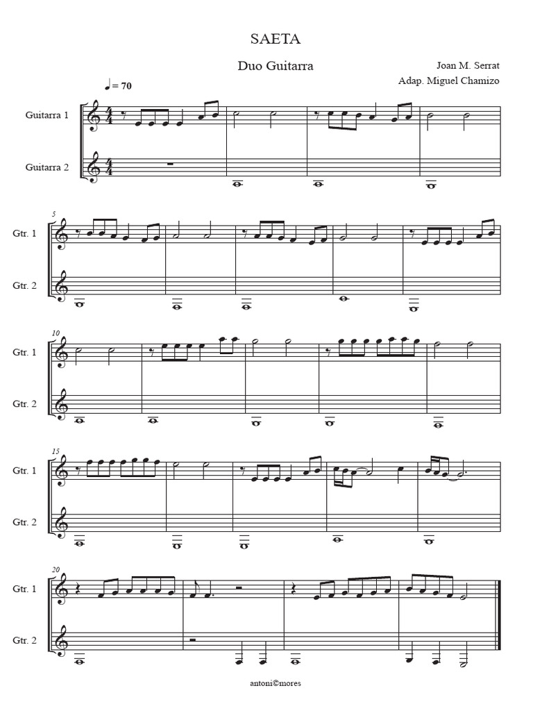 Saeta - Score | PDF
