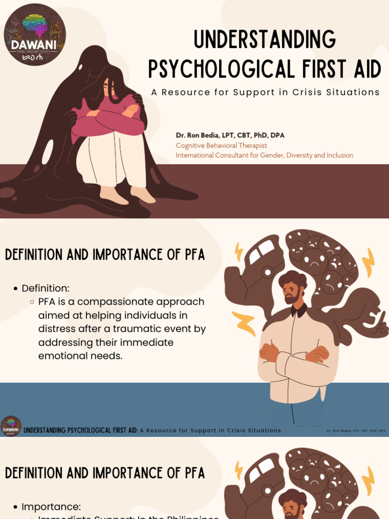 Psychological First Aid Guide | PDF | Psychological Trauma | Cognitive ...