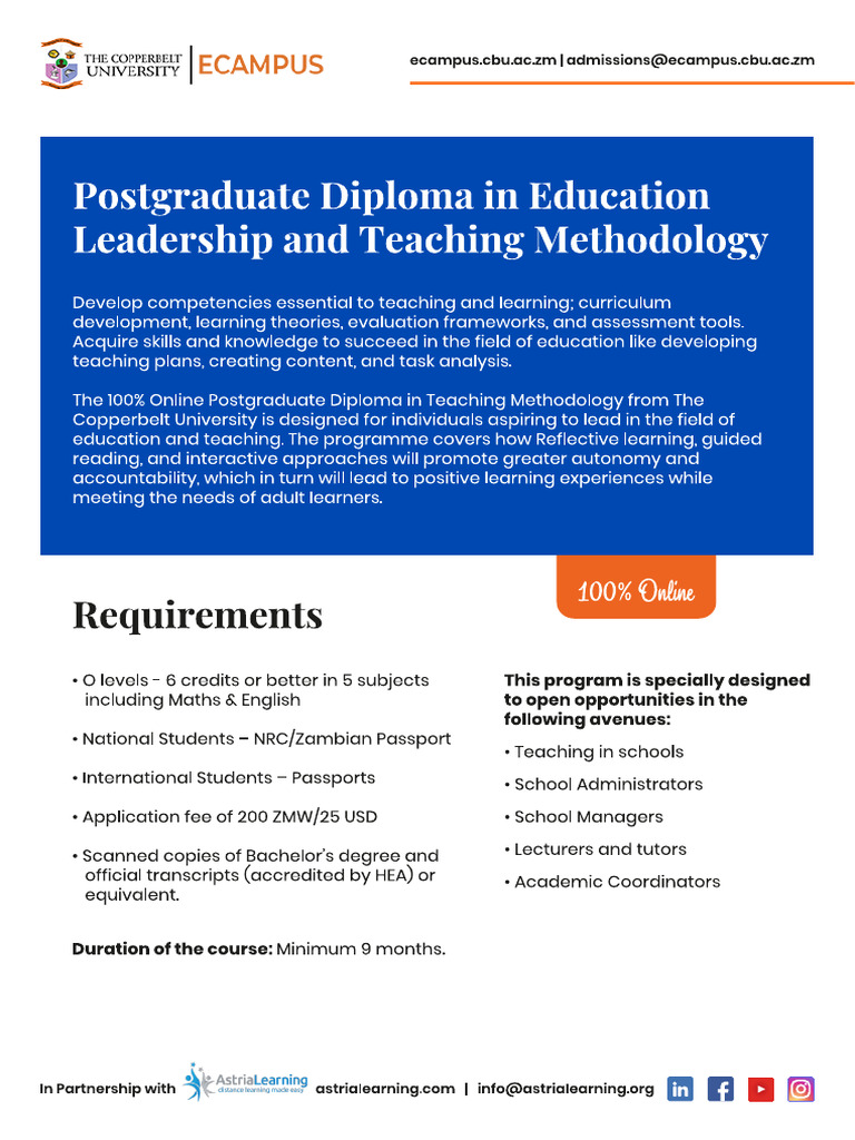 PGDM in Education Leadership | PDF
