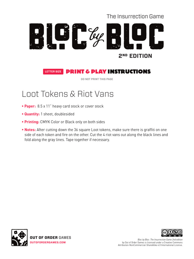 Insurrection Game Print & Play Guide | PDF