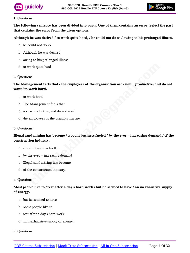 SSC CGL 2022 PDF Course Bundle | PDF | Pollution | Water Pollution