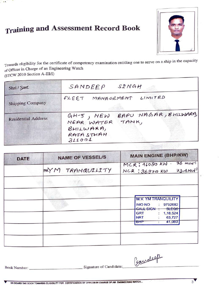 TAR Book - Sandeep Singh (122413) | PDF