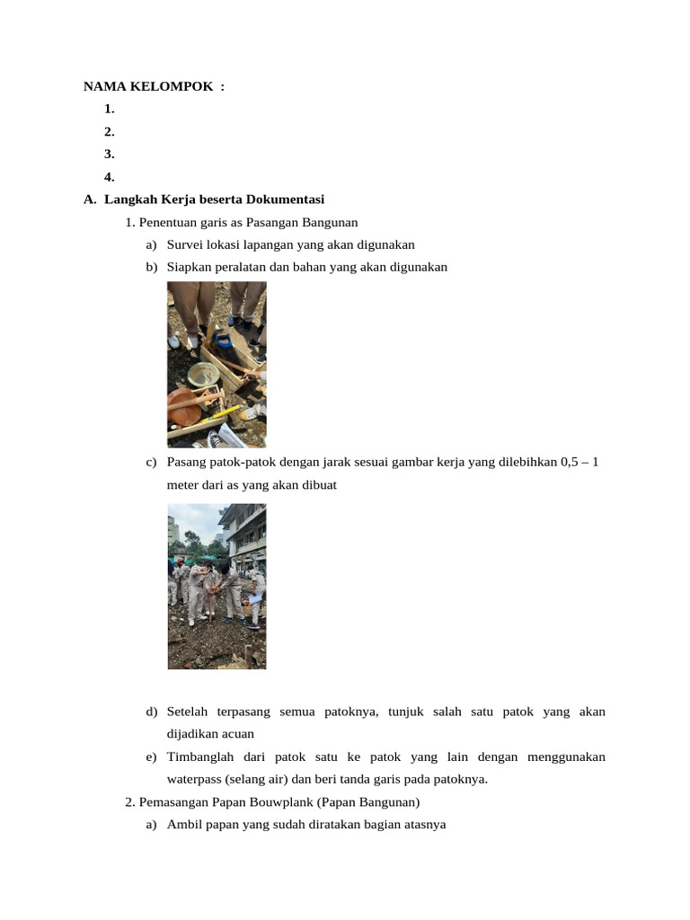 Contoh Penyusunan Dokumentasi Pembuatan Maket | PDF