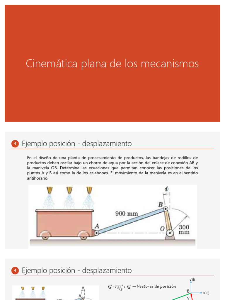 Posición y Desplazamiento en Mecanismos | PDF | Mecánica | Ingeniería ...