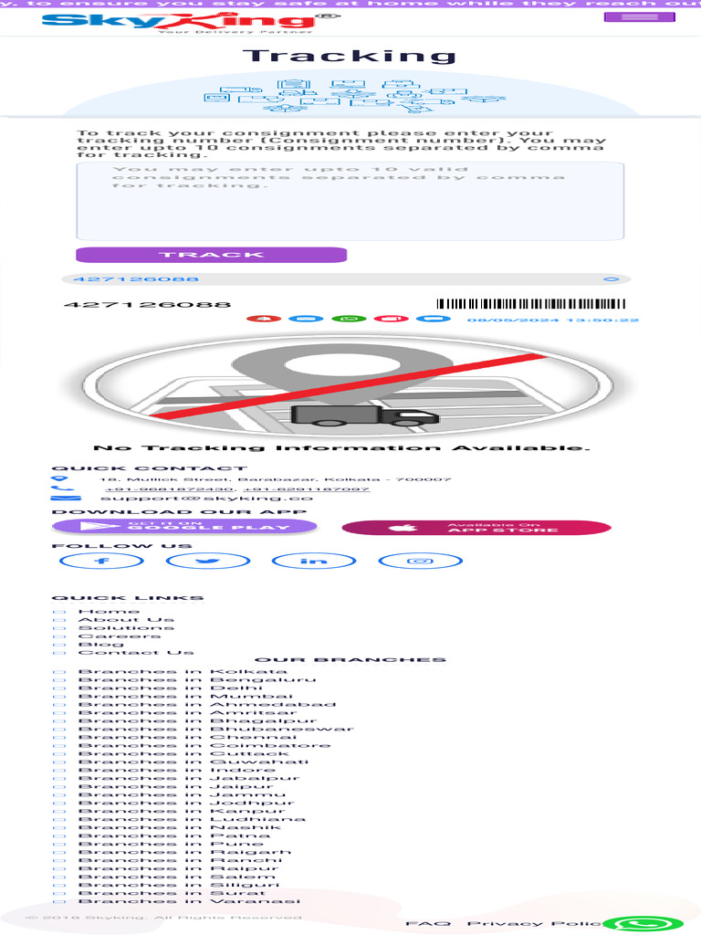 SkyKing - Track Your Consignment | PDF