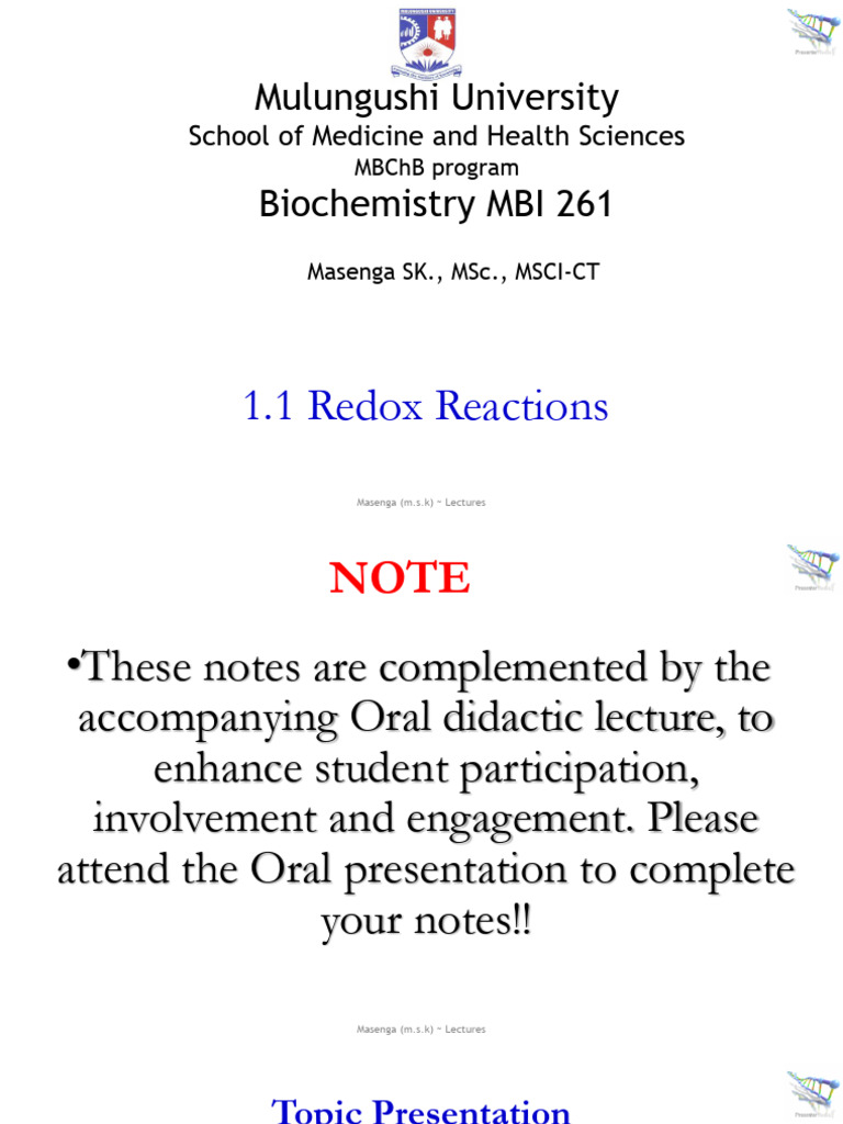 Understanding Redox Reactions in Biochemistry | PDF | Redox | Cellular ...