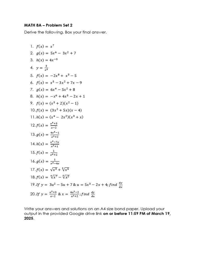 MATH-8A-ProbSet-2 | PDF