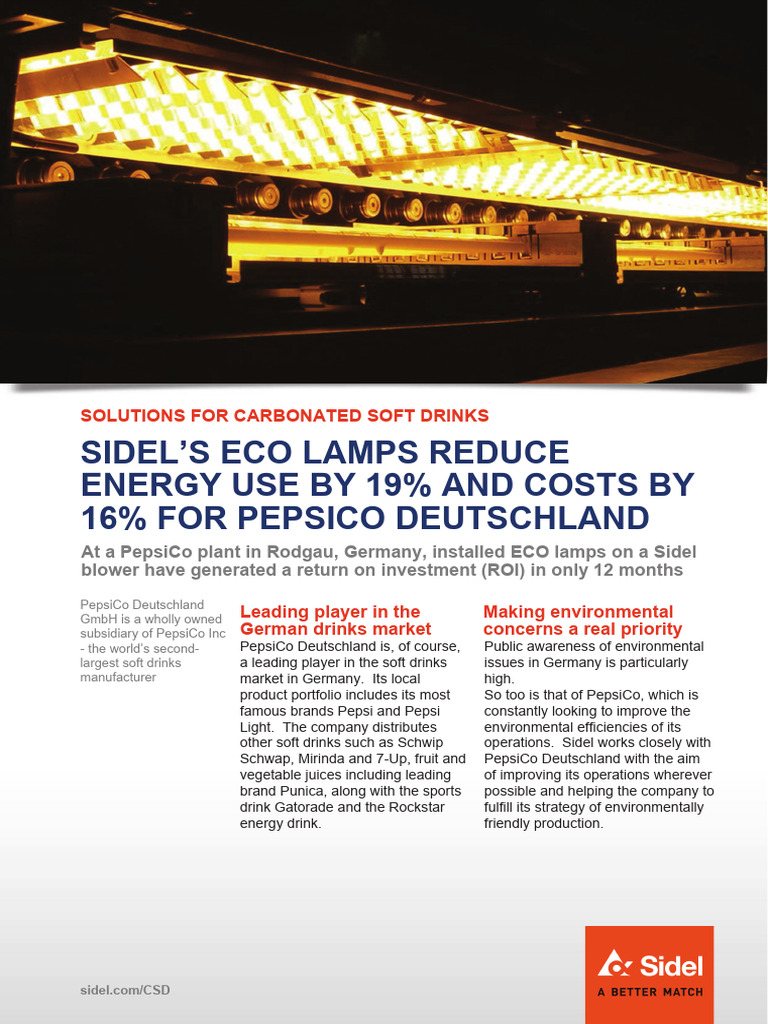 Sidel Pepsico Germany Flyer en | PDF | Pepsi Co