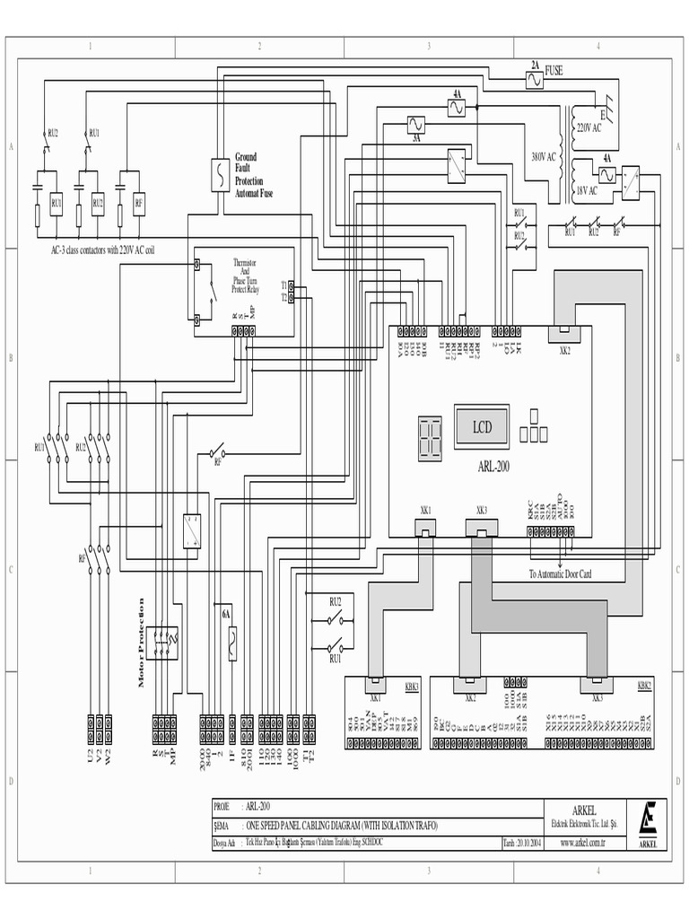 Arl 200 One Speed Panel Cabling Pdf