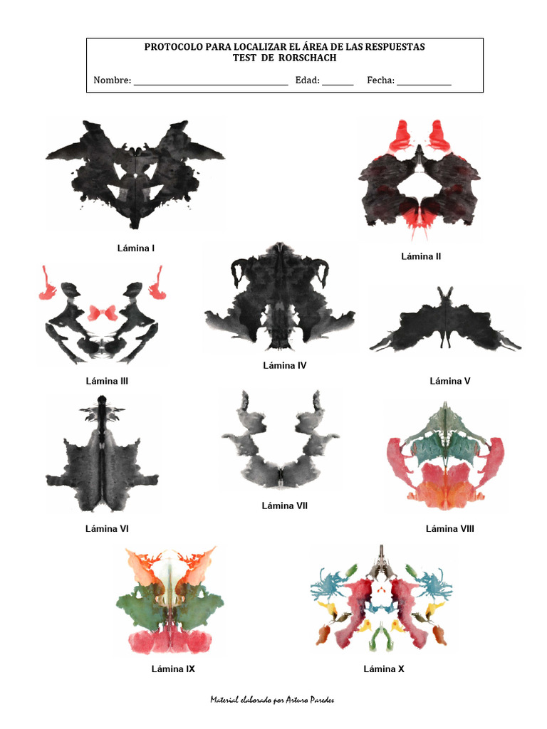 Protocolo Rorschach: Localización de Respuestas | PDF