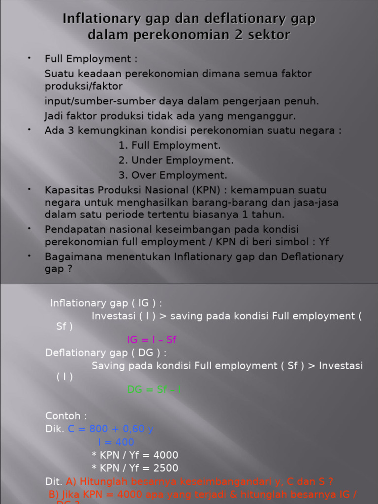 Inflationary Gap -Dg | PDF