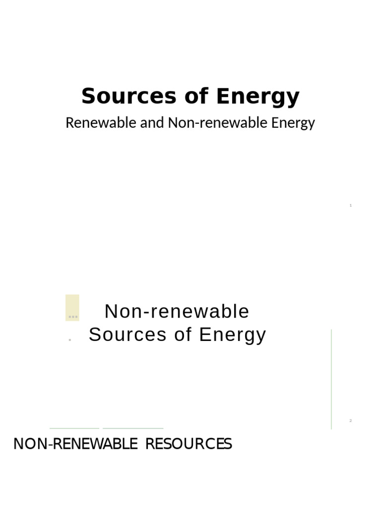27-Sources of Energy (Renewable and Non-Renewable Energy) | PDF | Solar ...
