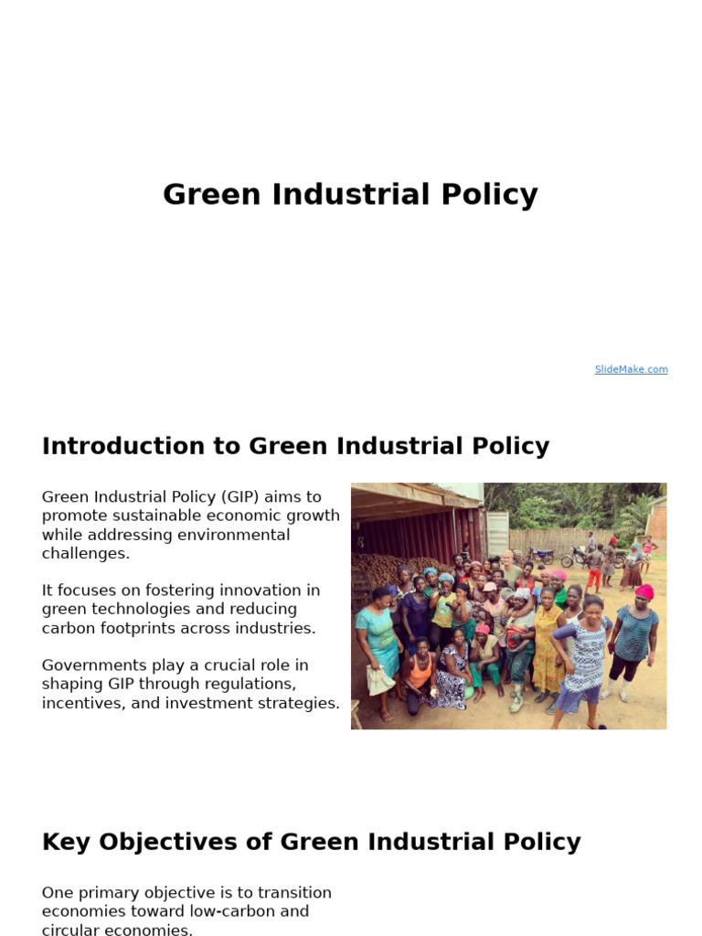 Green Industrial Policy Overview | PDF